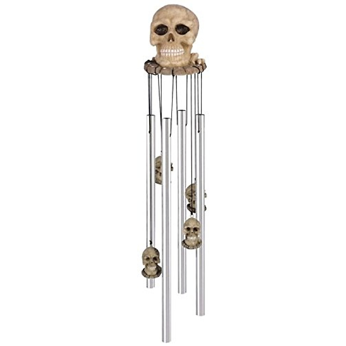 StealStreet SS-G-41877 Wind Chime Round Top Skull Hanging Garden Porch Decoration Windchime
