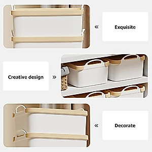 Zerodeko 2pcs Plastic Storage Baskets With Lid Desktop Organizer Bins Stackable Storage Bins Shelves Lidded Container with Handles for Closet Playroom Classroom Office