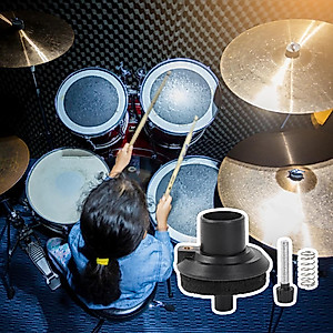 Sevender Black Rubber 22mm Hi Hat Cymbal and Holder Clamp for Drum Parts Accessories