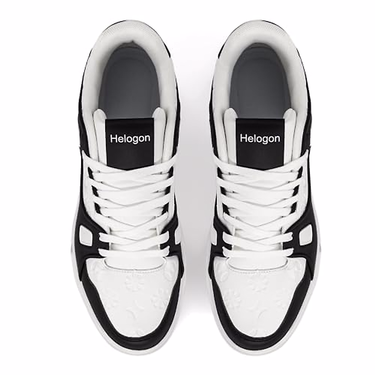 Mens Fashion Sneakers Casual Shoes Low Top Comfort Walking Shoes for Male Black/White Size 7