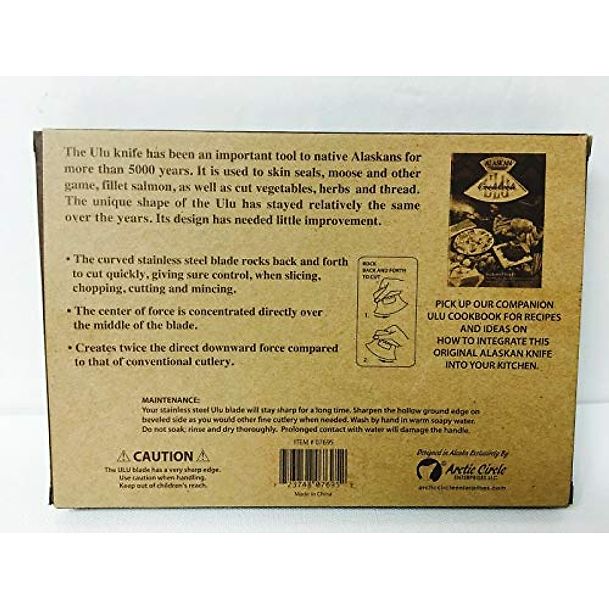 Arctic Circle Ulu w/Rustic Bear 18350