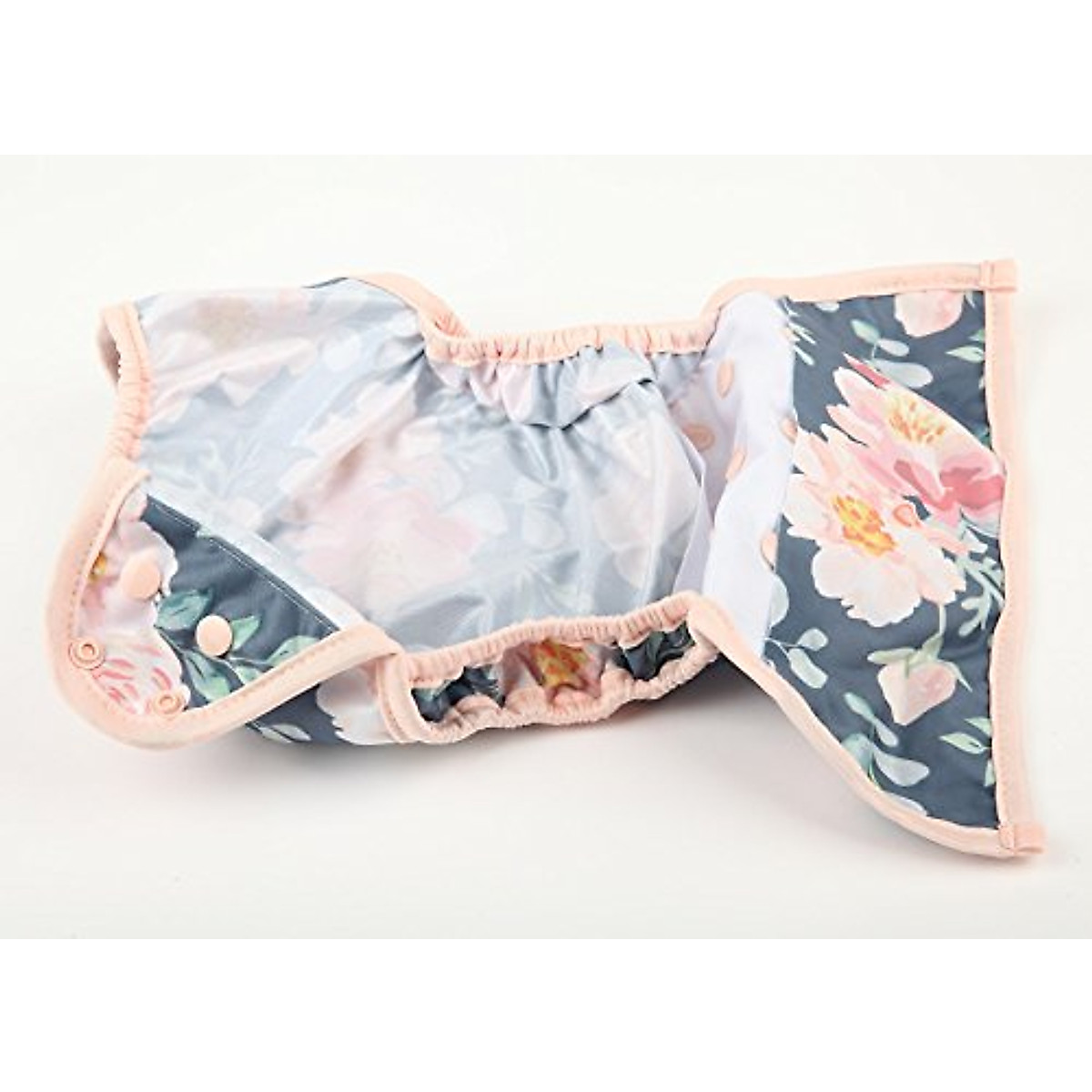 One Size Cloth Diaper Cover Snap with Double Gusset (Rose)