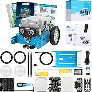 Makeblock mBot Robot Kit with Scratch Coding Box, STEM Projects for Kids Learn to Code with Scratch Arduino, Programmable Robot with 4 Programming Learning Projects, Gifts for Boys Girls Aged 8-12