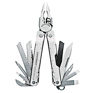 LEATHERMAN Super Tool 300 L831183 Multi-Tool Stainless Steel with Removable Wire Cutters and Quality Holster Black