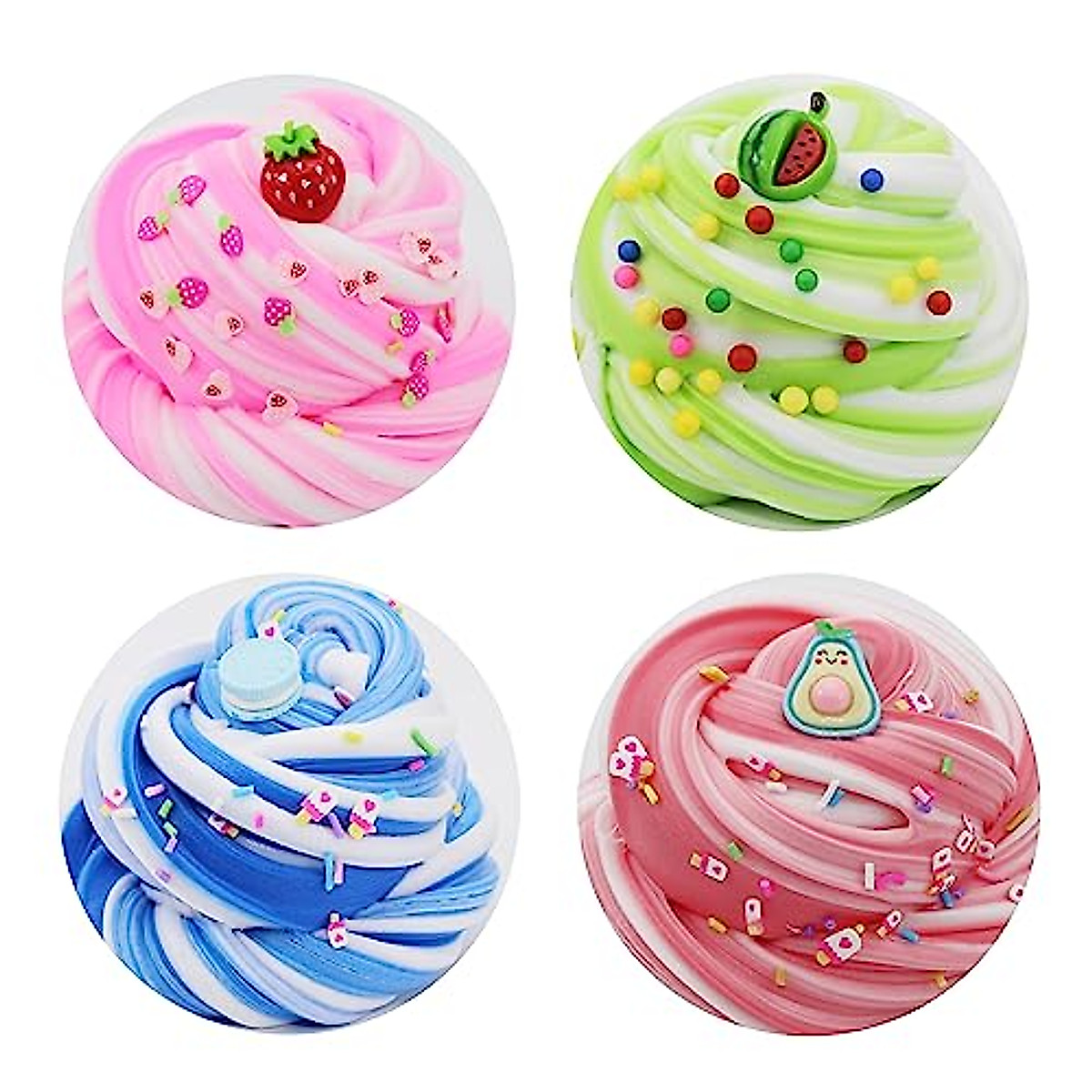 15 Pack Two-Toned Butter Slime Kit for Girls,Super Soft and Non-Sticky Toy,DIY Educational Slime Toys for Kids,Party Favor for Kids Girls & Boys