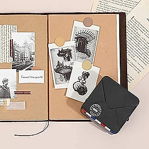 Phomemo M02S Pocket Thermal Printer- Bluetooth Photo Printer with 3 Rolls Transparent White Paper, Compatible with iOS + Android for Plan Journal, Study Notes, Art Creation, Work, Gift