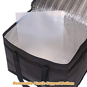 4 Pack XL Insulated Reusable Grocery Bags with Sturdy Zipper Reinforced Bottom & Handles, Foldable Washable Heavy Duty Cooler Totes for Hot or Cold Food Delivery, Groceries, Travel, Shopping