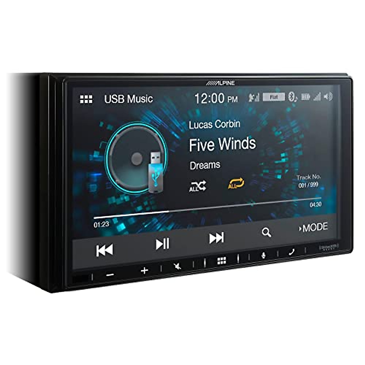 ALPINE iLX-W650 7" Digital Media Bluetooth Carplay Receiver+License Plate Camera