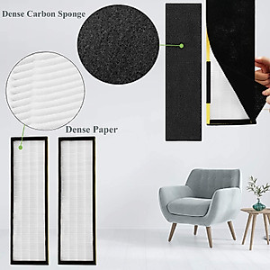 FFsign 4 Pack Replacement FLT4825 Filter B with 8 Pack Carbon Pre-Filters Compatible with Guardian AC4825, AC4300BPTCA, AC4900CA, AC4825DLX, AC4850PT, CDAP4500BCA, CDAP4500WCA