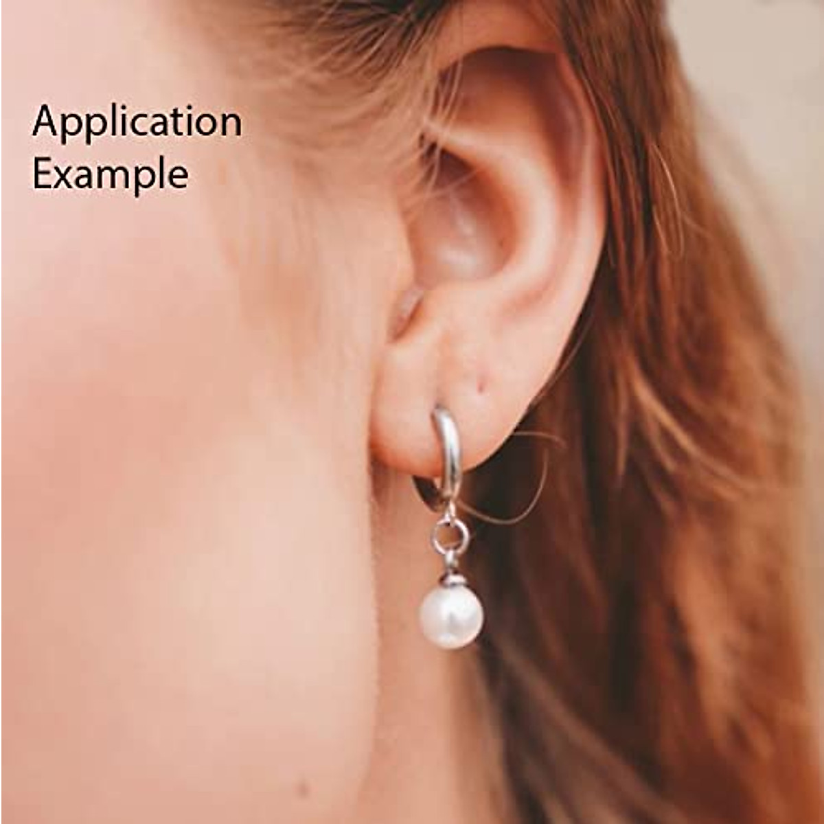 20pcs Adabele Hypoallergenic Tarnish Resistant 14mm (0.55 Inch) Gold Round Leverback Huggies Earring Hooks with 3mm Secure Screw Eye Peg Bail BF265