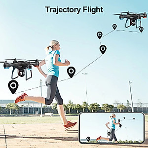 4DRC F1 GPS 4K Drone with Camera for Adults, FPV 5G WiFi FPV RC Quadcopter Beginners,with Auto Return Home, Altitude Hold and GPS Follow Me, Waypoint Fly,2 Batteries, 30 Mins Long Flight,Black