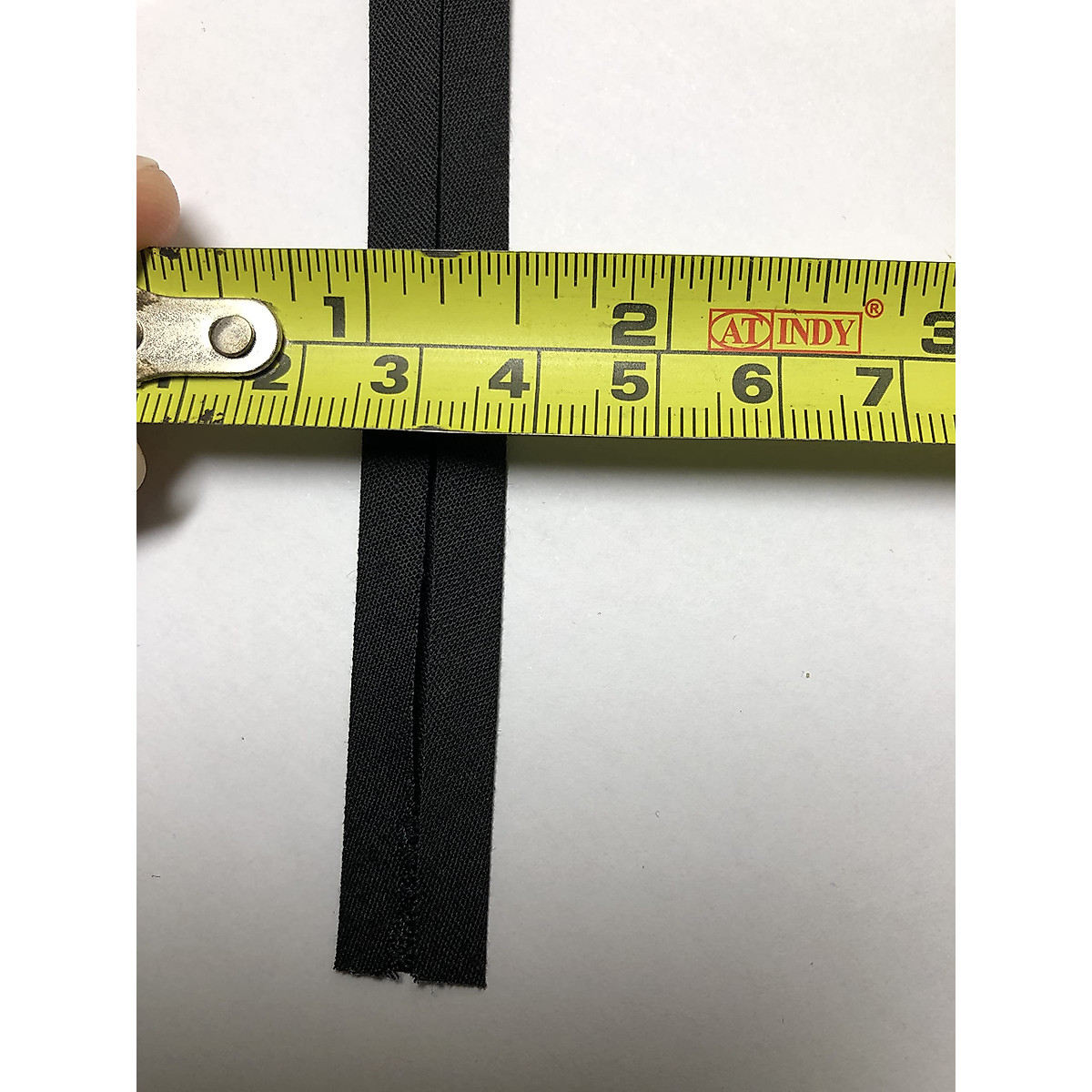 Single Fold Bias Tape 0.5inx5yards Polyester Fabric Quilt Binding Ribbon for Sewing, Quilting, Piping, Seaming, Hemming, DIY Craft Repair Replace Home Garment Accessories (Black)