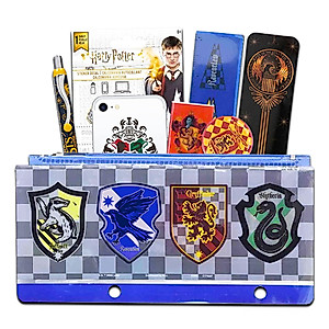 Harry Potter Party Favors Bundle - 32pc Ultimate Harry Potter Goodie Bags Set Featuring Fantastic Beasts Bookmarks and Pens, Harry Potter Pouches, Decals, and More (Harry Potter Writing Set)