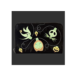 Loungefly Nightmare Before Christmas Tree String Lights Glow Zip Around Wallet