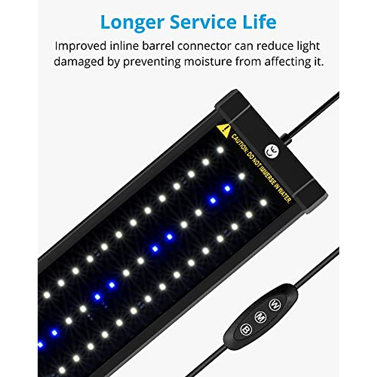 NICREW ClassicLED Aquarium Light, Fish Tank Light with Extendable Brackets, 48-Inch, 32 Watts