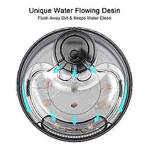 NPET DF10 Dog Water Fountain, 170oz/1.3Gallon/5L Large Automatic Pet Water Dispenser Dog Water Bowl with Cleaning Kit, Replacement Filter for Cat, Dogs, Multiple Pets