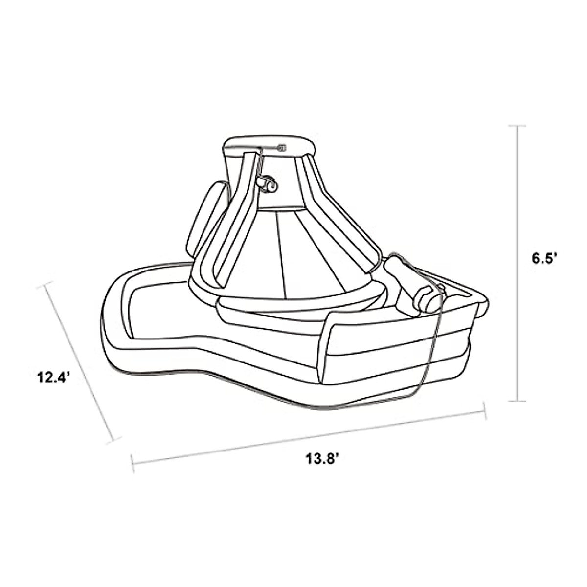 Sportspower Battle Ridge Inflatable Water Slide with Water Cannons and Climbing Wall
