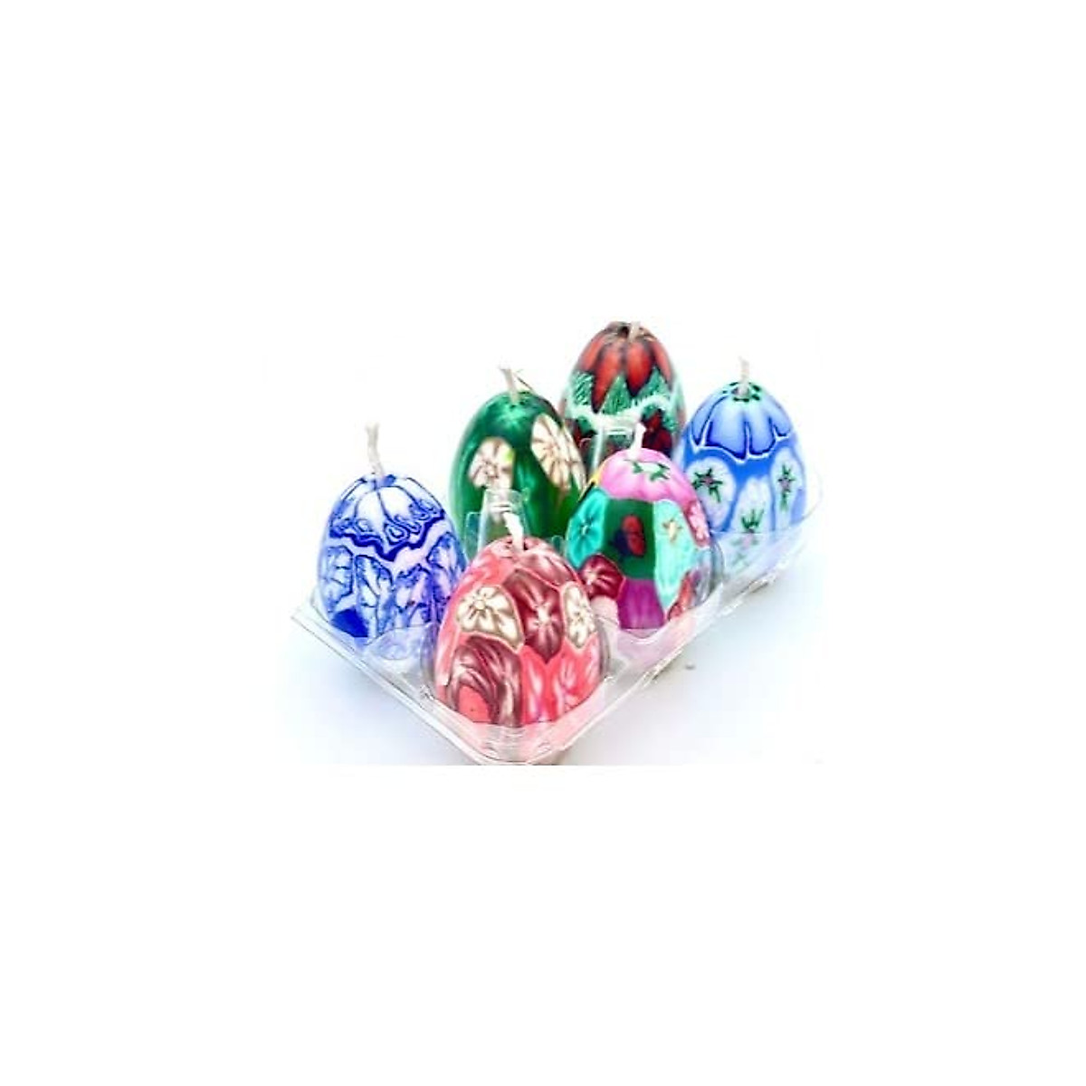 Alan’s Art “Easter Egg” Translucent Scent-Free Candle (Set of 6, Multi-Colored)