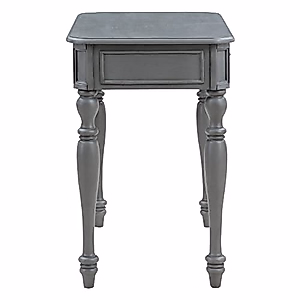 OSP Home Furnishings Country Meadows 36 Inch Writing Desk with Drawer, Plantation Grey
