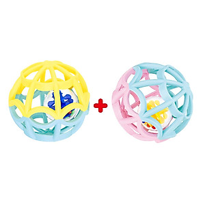 Play Ball Baby for Toddlers | 2 Outer Plus 2 Inner Balls | Rattles and Rolls for Double The Fun | Safe for Any Age