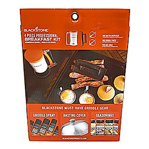 Blackstone Authentic Griddle Professional Starter Bundle: Griddle Kit, Breakfast Kit, Seasoning & Conditioner, and Grease Cup Liners