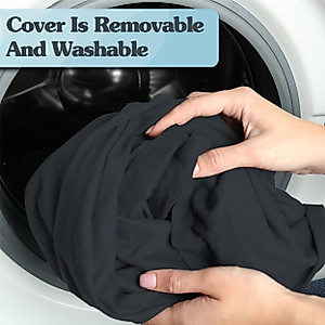 Yogibo Roll Long Full Body Pillow for Women and Men, Adults, for Back, Lumbar, Body Support, Side Sleeper, Maternity, Nursing, Pregnancy for Sleeping, Micro-Bead Filling, Dark Grey