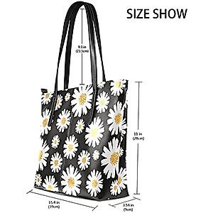 Zoyen Women Handbag Tote Bag Small Fresh Daisy Flowers Shoulder Bags Handle Satchel Purses