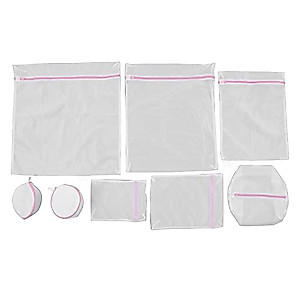 plplaaoo Multifunction Durable and Reusable Wash Bag, Laundry Bag,8 Pcs Mesh Laundry Bag,Travel Organization Bag for Coat,Clothes,Jeans,Bath Towel,Sock,Lingerie