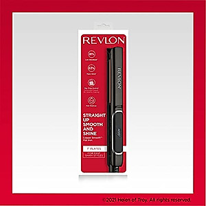 Revlon Copper Smooth Hair Flat Iron | Frizz Control for Fast and Shiny Styles, (1 in)