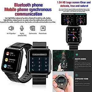 ANIHC Smart Watch, Fitness Tracker with Heart Rate Monitor, Activity Tracker with 1.54 Inch Touch Screen, IP67 Waterproof Pedometer with Sleep Monitor, Step Counter for Women and Men (Black)