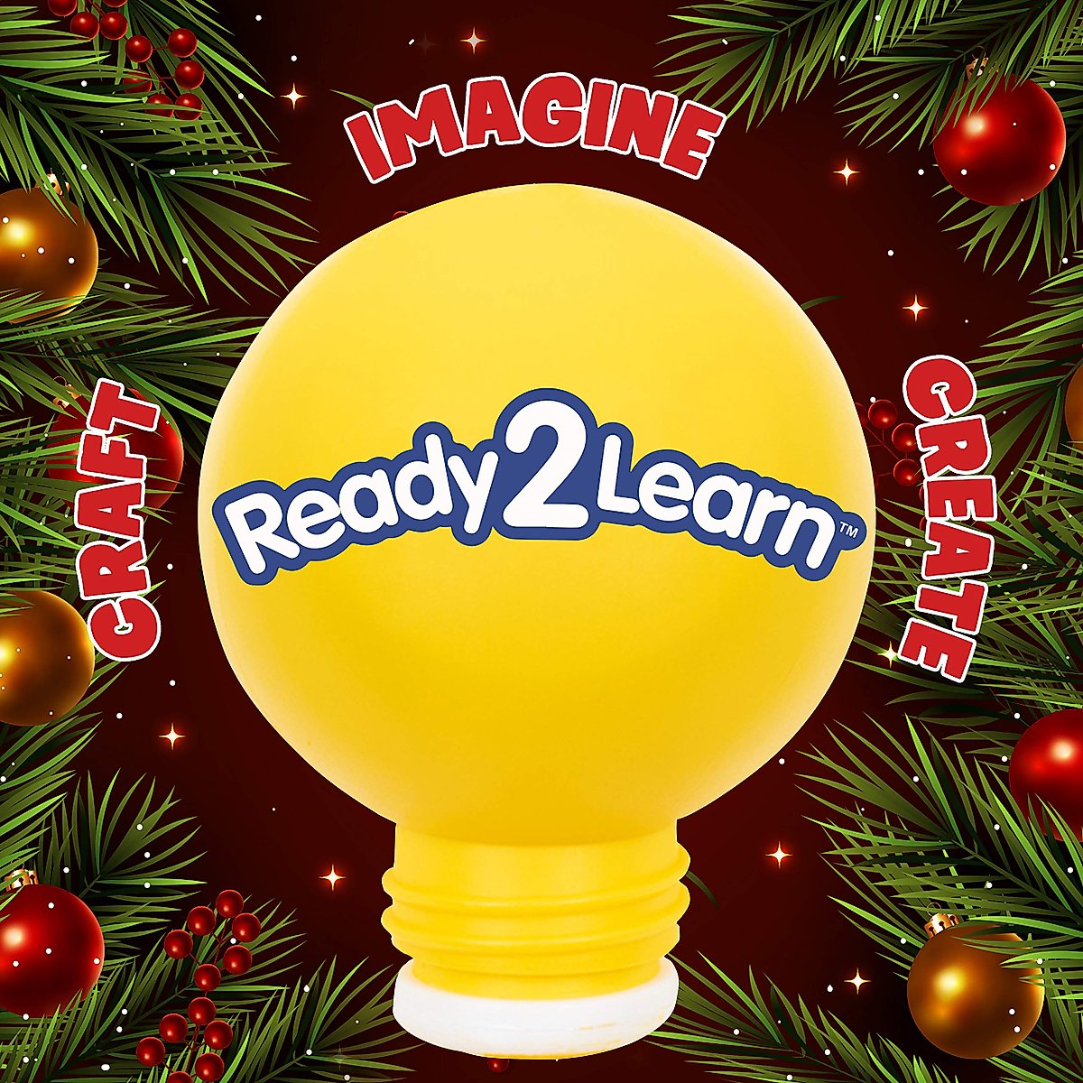 READY 2 LEARN- Create Your Own Sequin Ornaments - Set of 6 - Christmas Crafts for Kids - Christmas Tree Decorations - All Materials Included, Green,Red,Silver