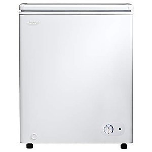 Danby DCF038A2WDB-3 3.8 Cu.Ft. Garage Ready Chest Freezer with Basket and Front-Mount Thermostat, Perfect for Dorm, Mud Room, Basement, Kitchen