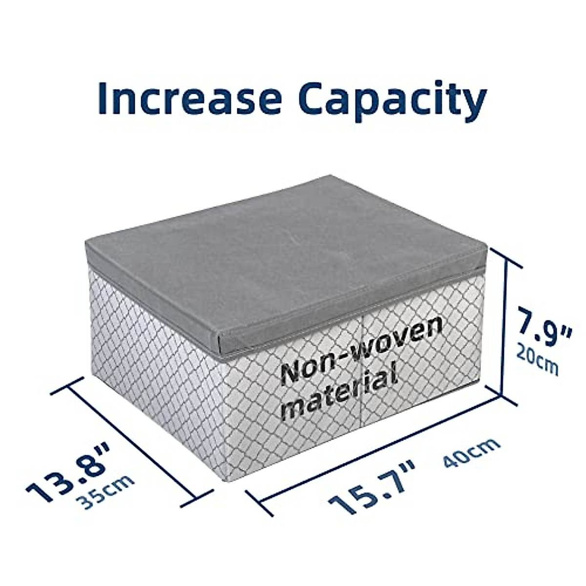 ShanSon Fabric Storage Bins 1 Pack One Click Installation Storage Cubes with Lids Foldable Storage Baskets with Cover for Home Bedroom Kids Room Closet Office Nursery and Toys Organization Grey