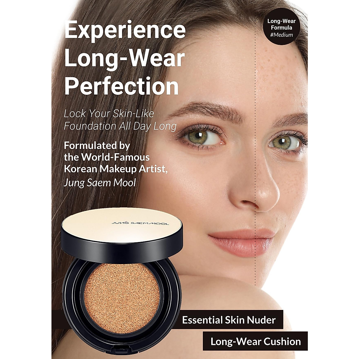 [JUNGSAEMMOOL OFFICIAL] Essential Skin Nuder Long Wear Cushion (Refill included) (Medium)