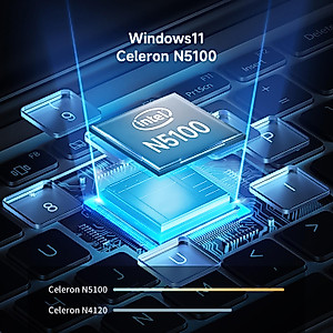 ALLDOCUBE 15.6" Windows 11 Laptop 12GB Ram 256GB SSD, GTBook 15, Celeron N5100, Front 2 MP, Bluetooth 5.0, 16:9 Screen, 2.4G+5G WiFi, Suitable for Office, Home, School, Working Outside