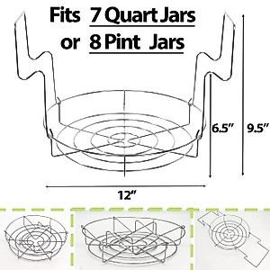 Canning Pot with Rack and full Set + ½ Pint ladle Measuring Cups - Supplies Kit for Beginner, Food Grade Stainless Steel Accessories Starter