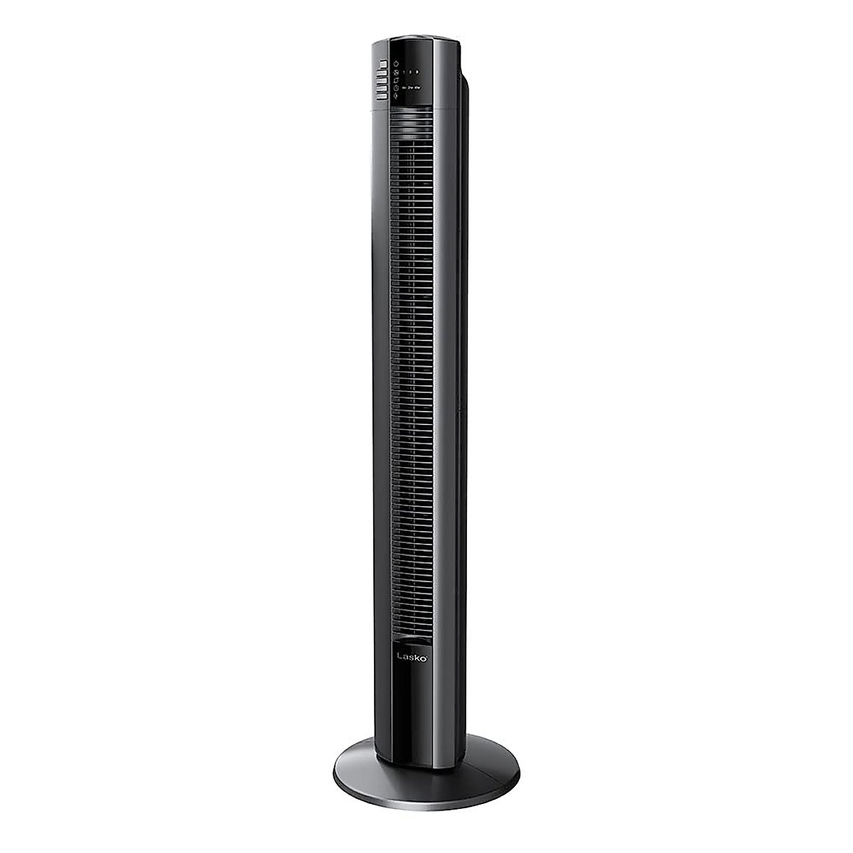 Lasko 48 Inch Slim Home Office Quiet 3 Speed Oscillating Tower Fan with Nighttime Setting, Remote Control, 7 Hour Timer, and Auto Shut Off, Black