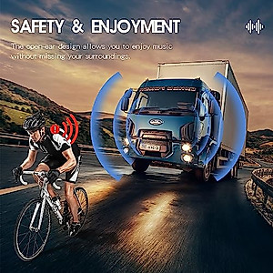 Peakidom Bone Conduction Headphones, Open Ear Headphones Wireless Bluetooth, Waterproof and Sweatproof, Suitable for Running, Fitness, Cycling, Driving, Etc.