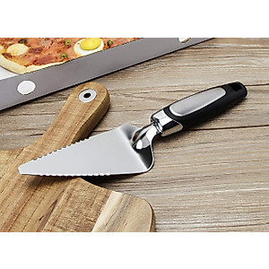 Flatware Pie Server Stainless Steel Cake Pizza Cutter Tart Dessert Slicer Serrated on Both Sides Great for Right or Left Handed Chef Professional Cake Cutter Essential Kitchen Tool