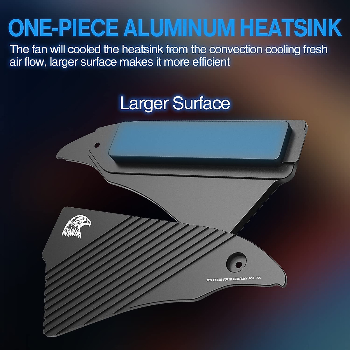 JEYI Eagle PS5 Heatsink, M.2 NVMe Heatink for PlayStation 5 with Silicone Thermal Pad - Eagle