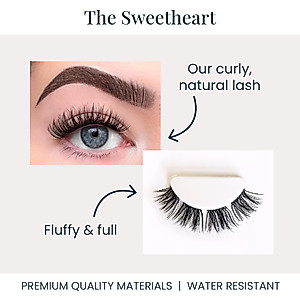 FlutterHabit The Sweetheart Curly Lashes, DIY lash Extensions, Fluffy Lash Clusters for Women, Salon Quality At Home Eyelashes Extension Kit, Natural False Lashes, 6 Lash Sets, No Lash Glue Included