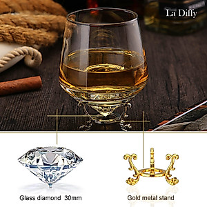 Whiskey Glasses Wine Glasses Rotating Bourbon Glassware Wine Gifts for Men Women Stemless Old Fashioned Glass Unique Brandy Cognac Snifter 11 OZ (set of 2)