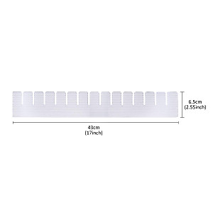 Saim Drawer Organizers,Adjustable Drawer Organizer Dividers,White DIY Plastic Grid Drawer Organizer for Socks, Underwear, Lingerie, Makeup, Kitchen, Dresser - 6 Pcs