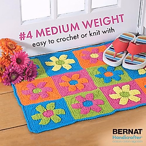 Bernat Handicrafter Cotton French Blue Yarn - 6 Pack of 50g/1.75oz - Cotton - 4 Medium (Worsted) - 80 Yards - Knitting/Crochet