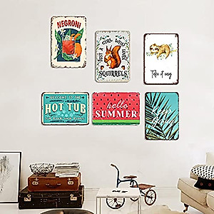 OSONA Country Roads Take Me Home to The Place I Belong Retro Look Iron 8X12 Inch Decoration Art Sign for Home Kitchen Bathroom Farm Garden Garage Inspirational Quotes Wall Decor