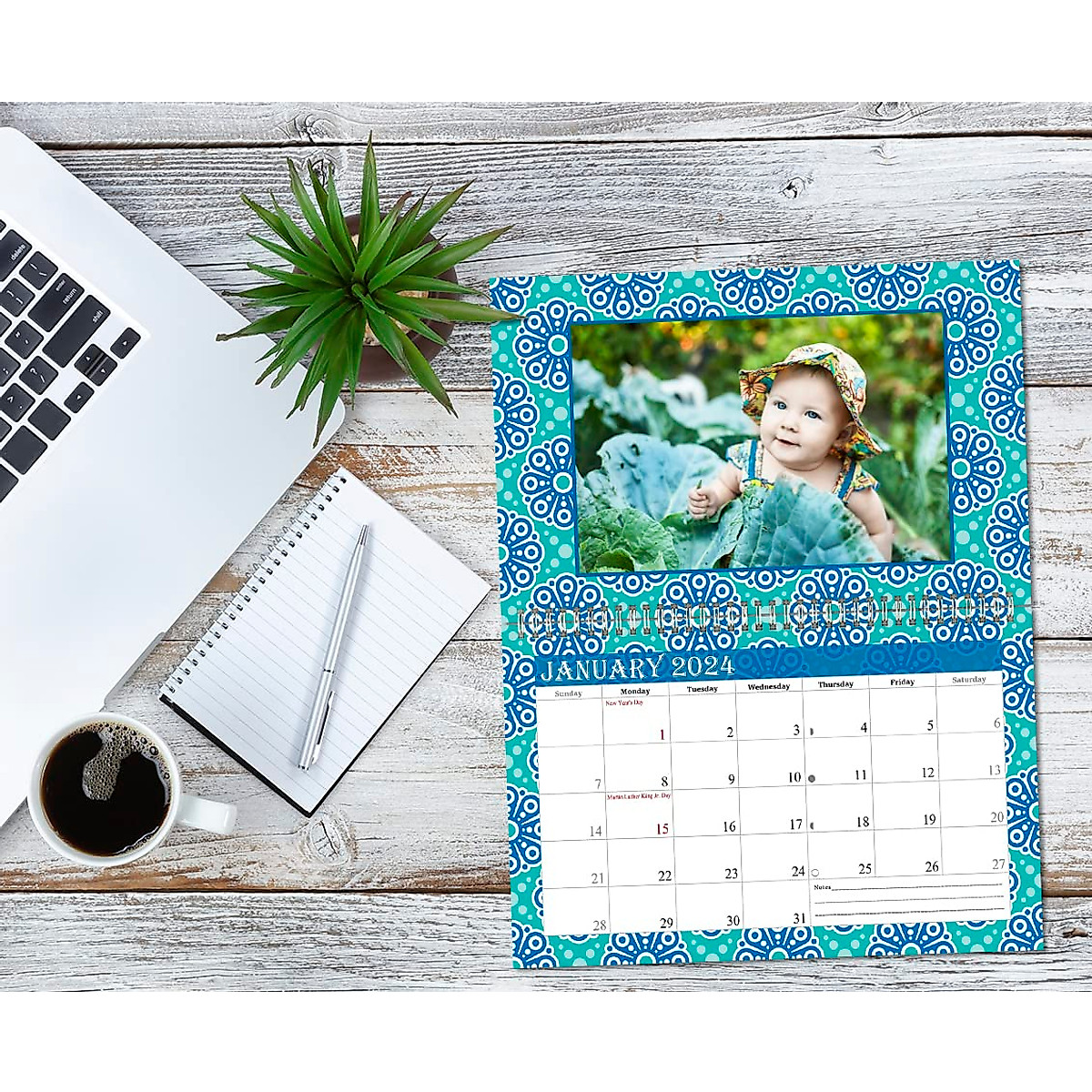 2024 Photo Frame Wall Spiral-bound Calendar (Add Your Own Photos) - 12 Months Desktop/Wall Calendar/Planner - (Edition #015) (26)