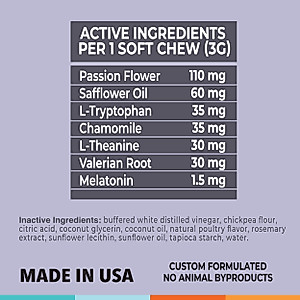 NUSENTIA Qusera Calming Dog Chews (90ct), Natural Calming Aid for Dogs, Vet Formulated, 30 Day Supply