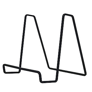 Tetra-Teknica (4 Pack) DS03-B 6" Square Wire Display Stand for Plate, Artwork, Picture Frame, Plaque and More (Black)