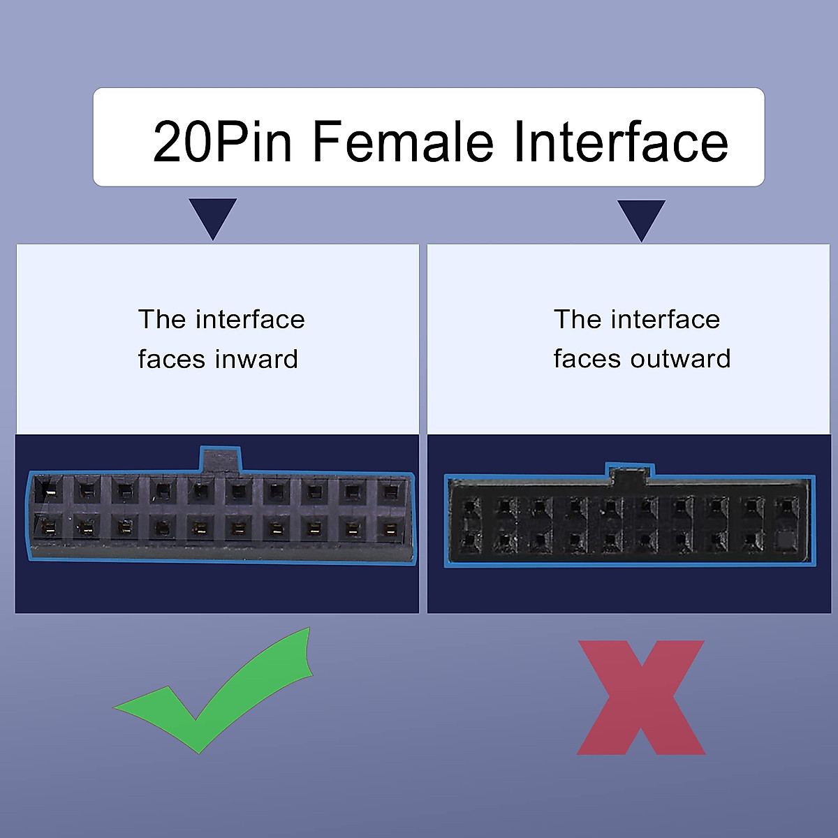 GINTOOYUN USB 3.0 Header Extension Cable,USB 3.0 19/20 Pin Male to Female Internal Extension Adapter(5.9 inch)