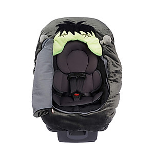 Car Seat Cuties, Baby Car Seat Cover, Stretchy Universal Fit Infant Car Seat Carrier Cover for Baby Boys and Girls, Soft & Warm Baby Blanket Style Car Seat Cover, Infant Costume (Frankenstein)